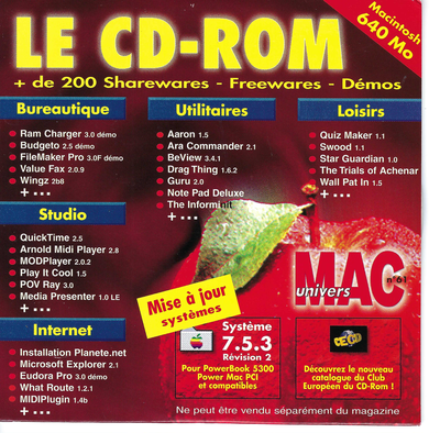 Univers Mac 61 (Nov 1996) | Classic Macintosh Game Demos